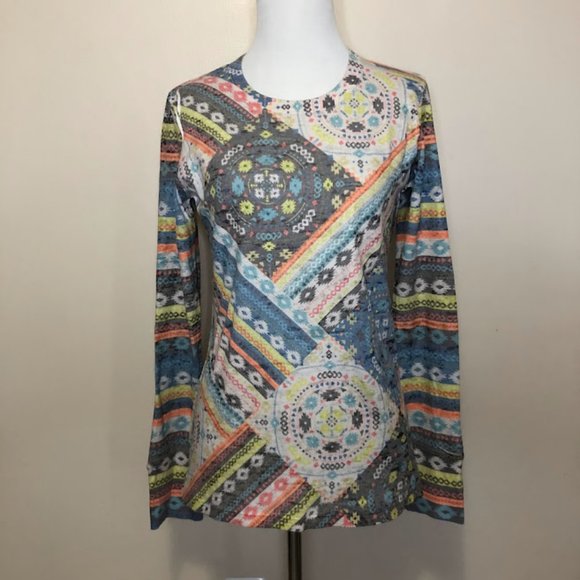 Whimsy Rose | Tops | Whimsy Rose Aztec Inspired Multicolored Long ...